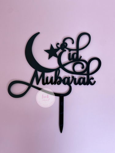 Topper Eid Mubarak Noir | Huckleberry Pastry