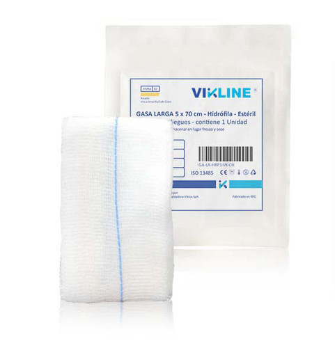 Gasa Larga Estéril con Hilo Radiopaco | Viktus