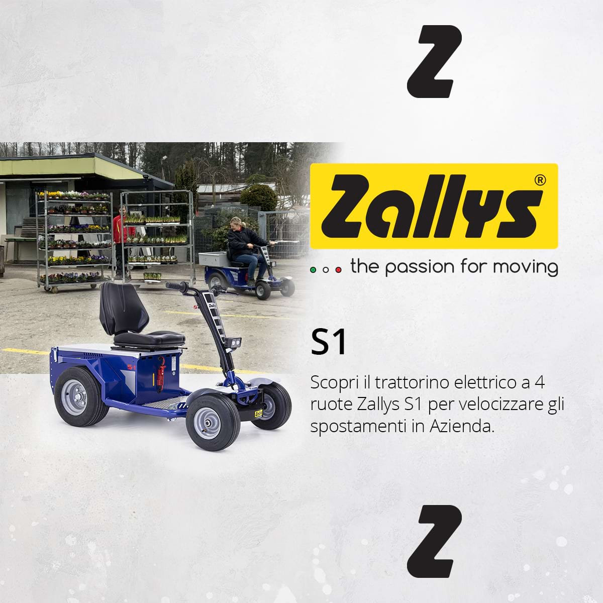 S1 Trattorino elettrico a 4 ruote - Prodotti | Zallys - Trainatori e ...