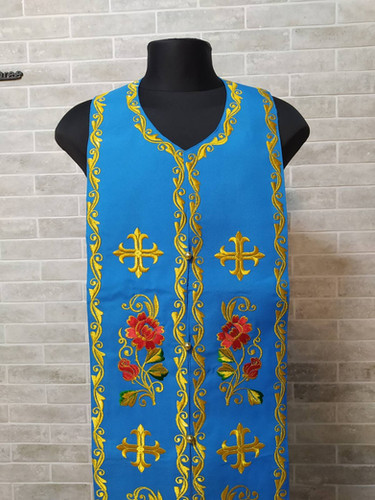 Embroidered Stole and cuffs - Communion set - Priest's set - Orthodox ...