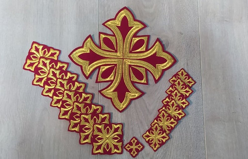 Orthodox Set of 16 embroidered crosses for Orthodox Greek style ...