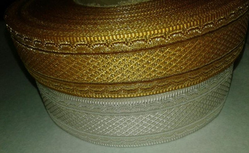 Gold / Silver Greek Church galloon 2,5 cm (1") - Church galloon ...