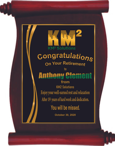 Piano Finish Scroll Plaque | Trophy Centre Plus