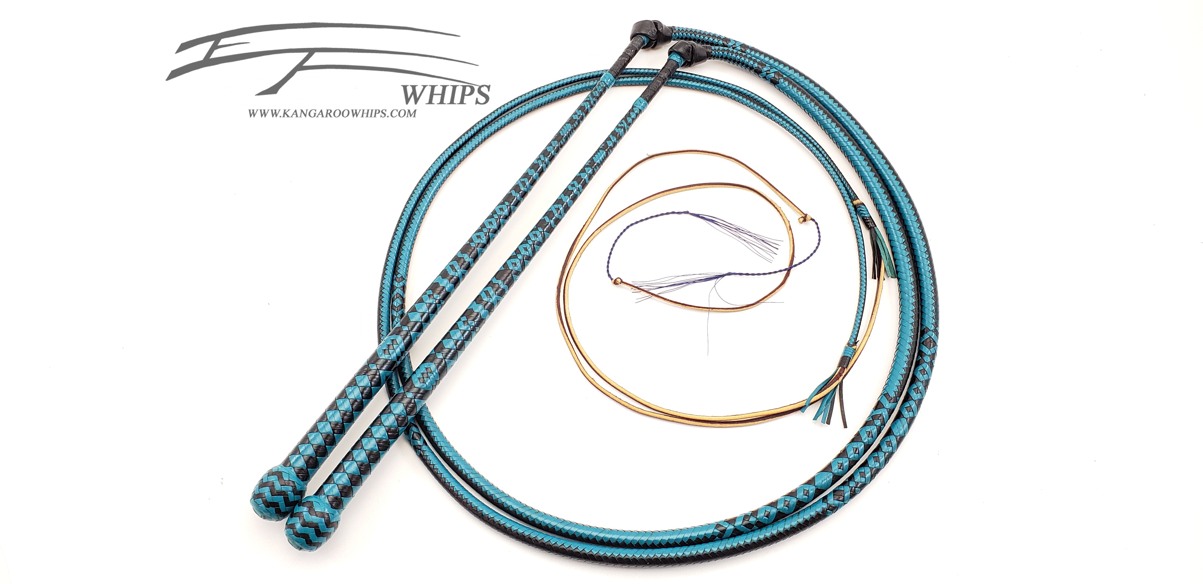 EF Whips - Hand Crafted Full Plait Kangaroo Hide Stock Whip
