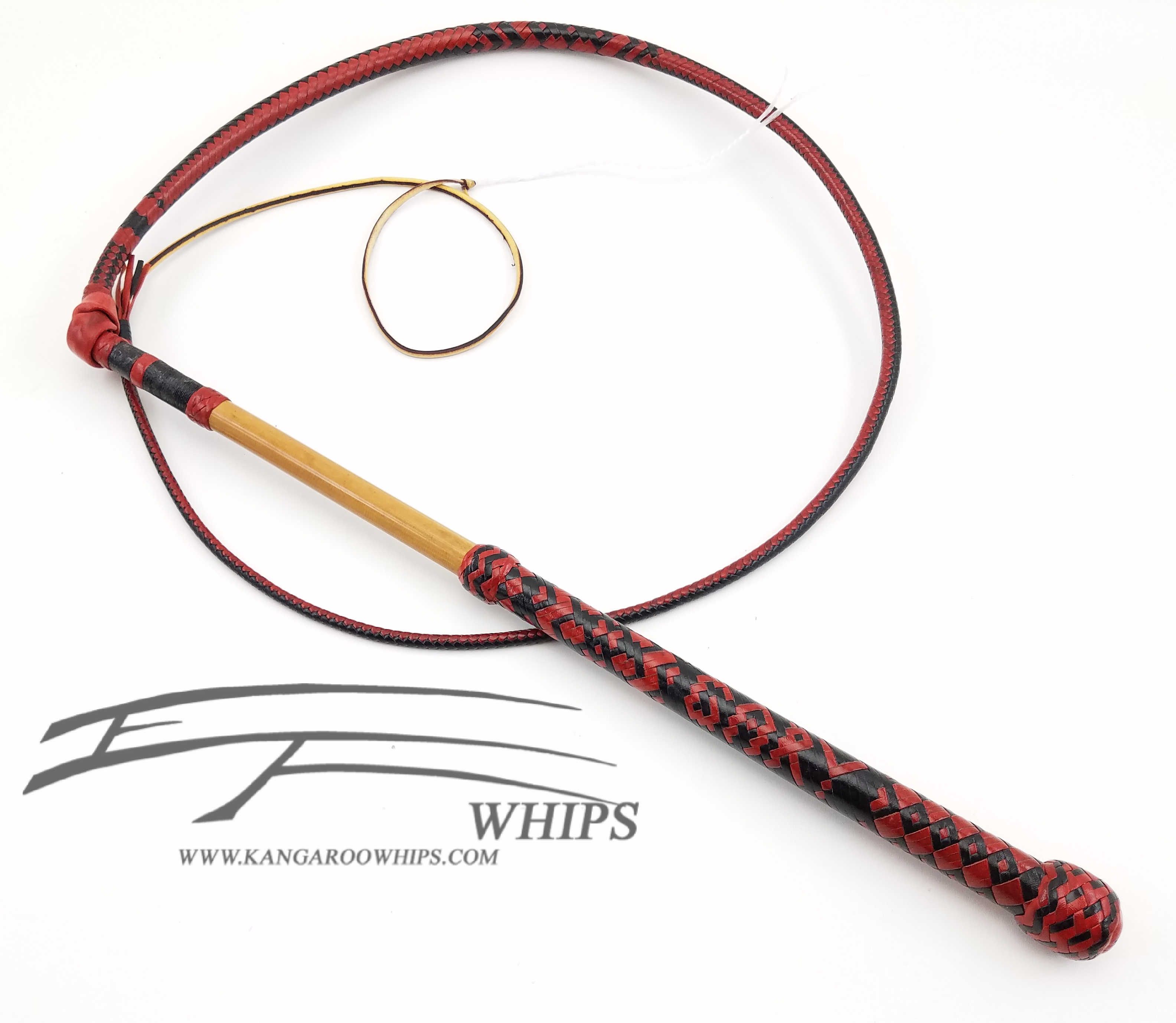 EF Whips - Hand Crafted Half Plait Kangaroo Hide Stock Whip