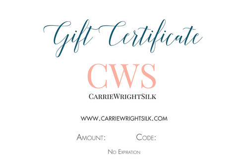 CWS Gift Certificate | carriewrightsilk