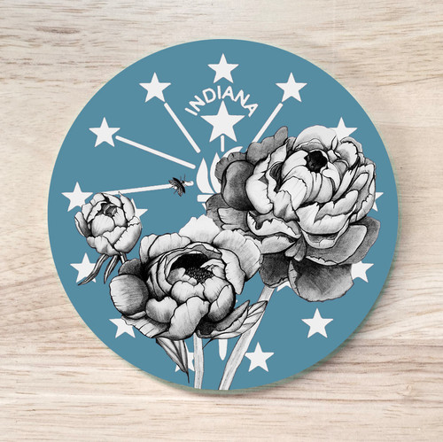 Ode to Indiana Coasters - Set of 4 | carriewrightsilk