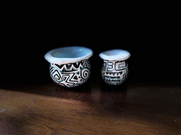 Aztec God "Tlaloc" Ceramic Pot