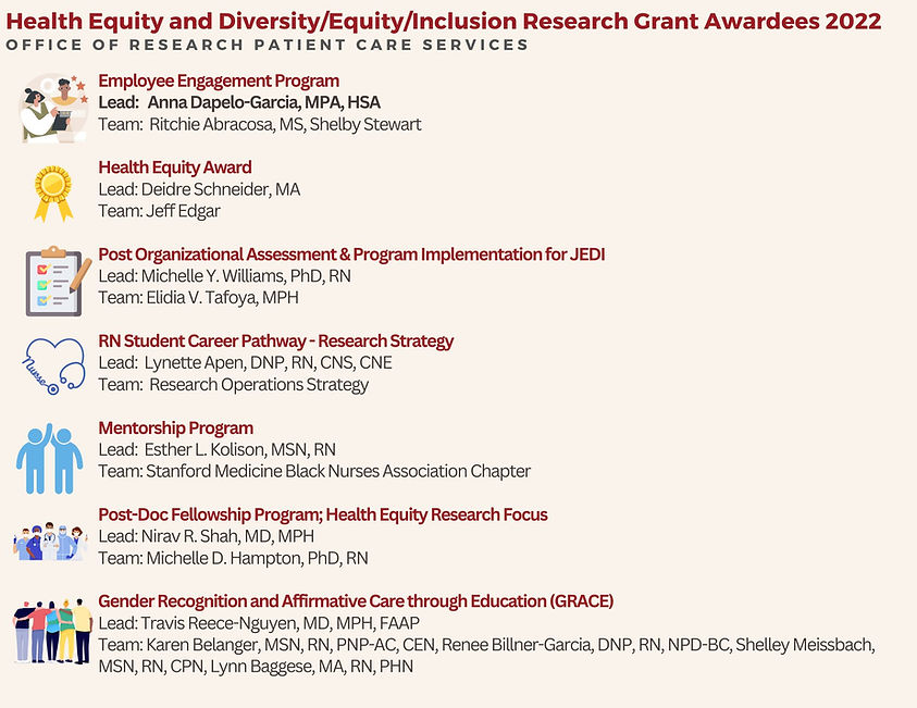 Health Equity Research | 2022 StanfordNursing