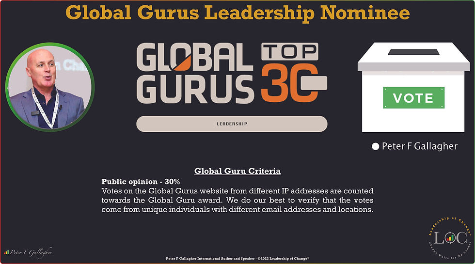 Global Guru Leadership 2024 Voting - Peter F Gallagher