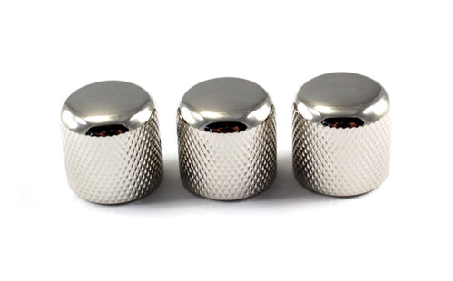 Dome Knobs w/ Set Screw for 6mm (.236") Shaft Pots - Set of 3 - Nickel ...