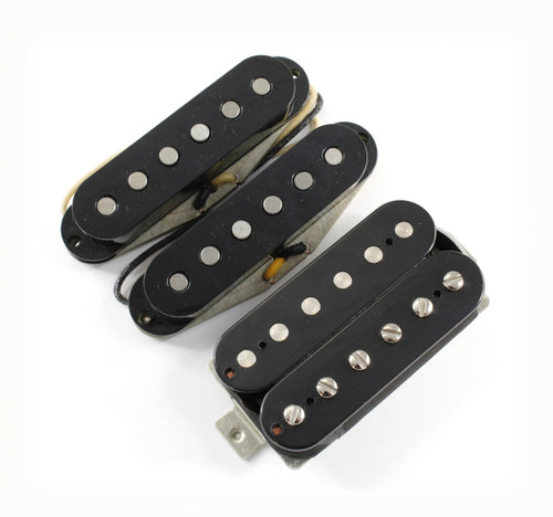 TE-12 | Custom HSS '65 Fat Strat Pickup Set Black - Tone Emporium