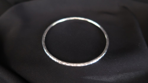 Hammered Bangle Bracelet | Silver Exposure