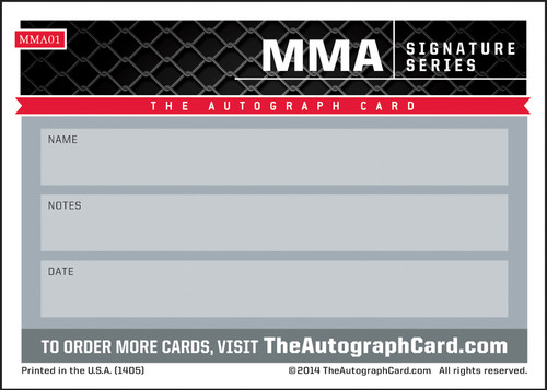 TheAutographCard.com | Blank signature cards for collecting autographs