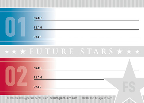 TheAutographCard.com | Blank signature cards for collecting autographs