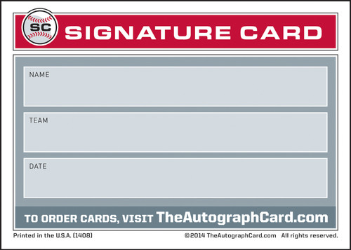 TheAutographCard.com | Blank signature cards for collecting autographs