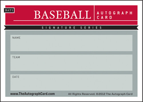 TheAutographCard.com | Blank signature cards for collecting autographs