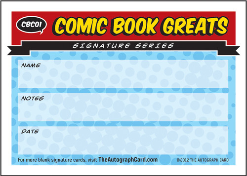 TheAutographCard.com | Blank signature cards for collecting autographs