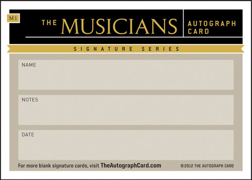 TheAutographCard.com | Blank signature cards for collecting autographs