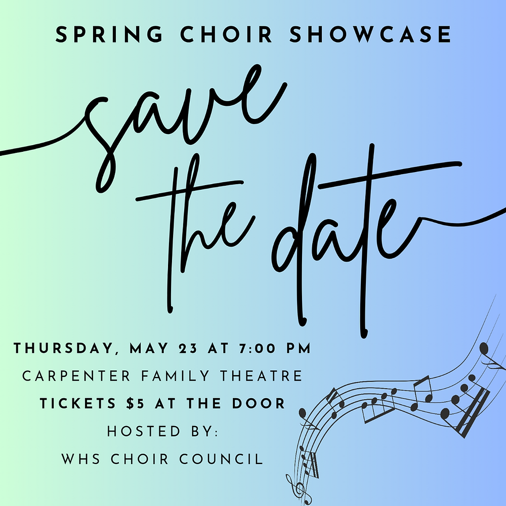 Spring Choir Showcase on May 23rd!