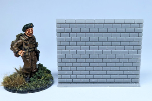 28mm Round Topped Brick Wall (Short Straight) x4 | Sabotag3d
