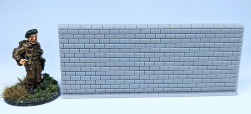 28mm Round Topped Brick Wall (Straight) x4 | Sabotag3d