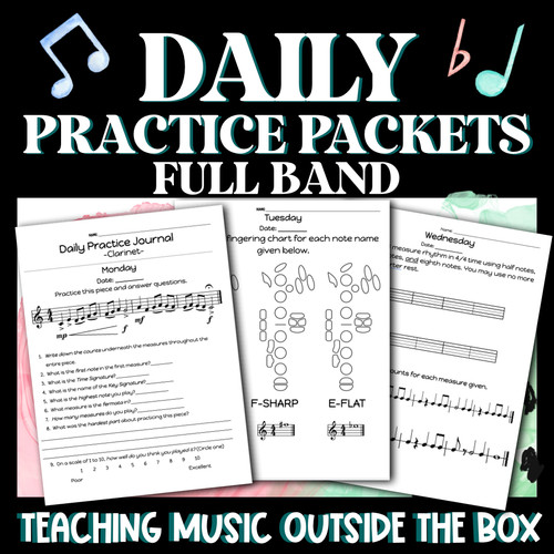 Daily Practice Packets for Full Band | Teachingmob