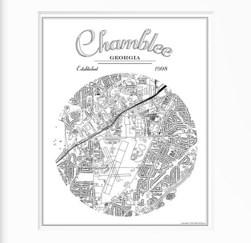 Map of Home - Chamblee Georgia Map Art Print | Hello Gorgeous