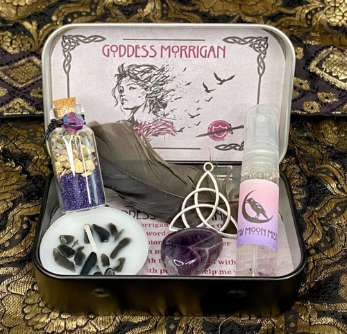 Morrigan Altar Tin, Triple Goddess Morrigan Offering Tin | Boadicea Witches