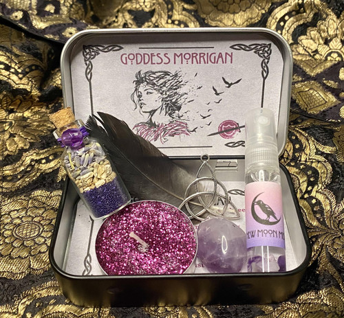 Morrigan Altar Tin, Triple Goddess Morrigan Offering Tin | Boadicea Witches