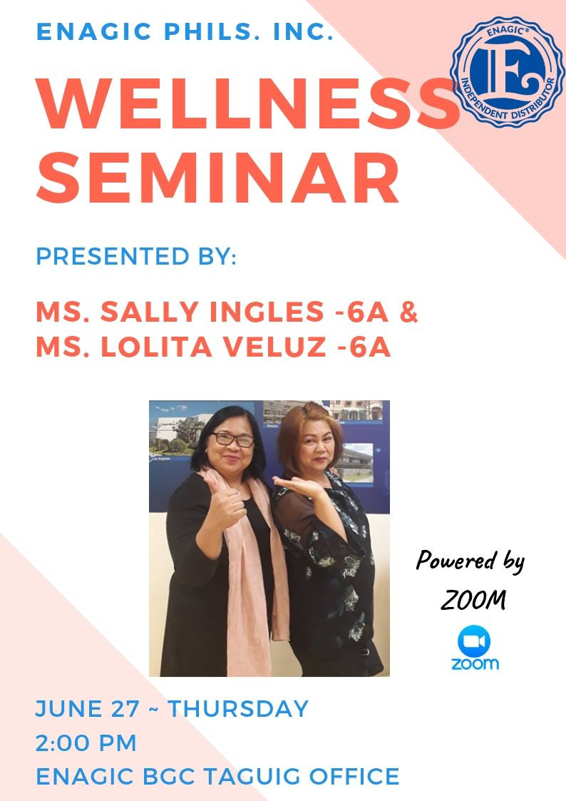 Zoom Live Webinar: Wellness Seminar