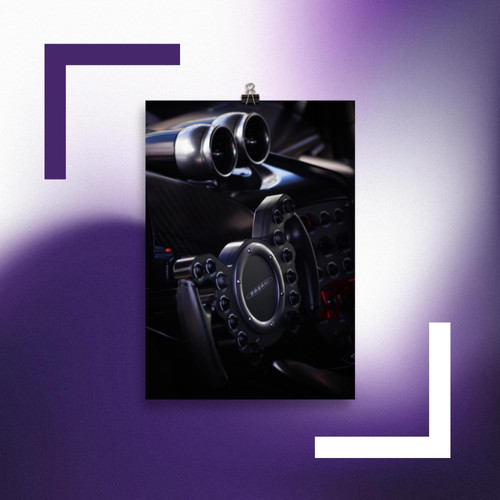 Poster Pagani Huayra R steringwheel | Carspotzuerichshop