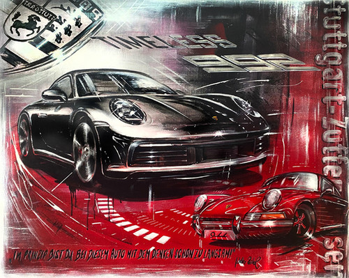Porsche992 I Wandgemälde I Anne Weigert ART