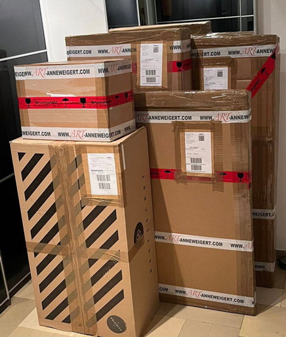 Wie wird mein Gemälde versendet?