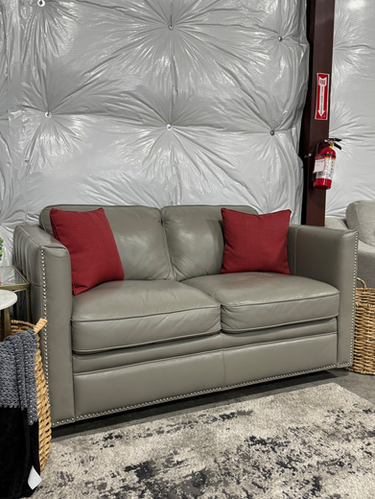 Top Grain Leather Contemporary Loveseat | The Couch Bros.