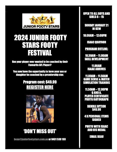 Footy Festival with AFL Stars | Junior Footy Stars