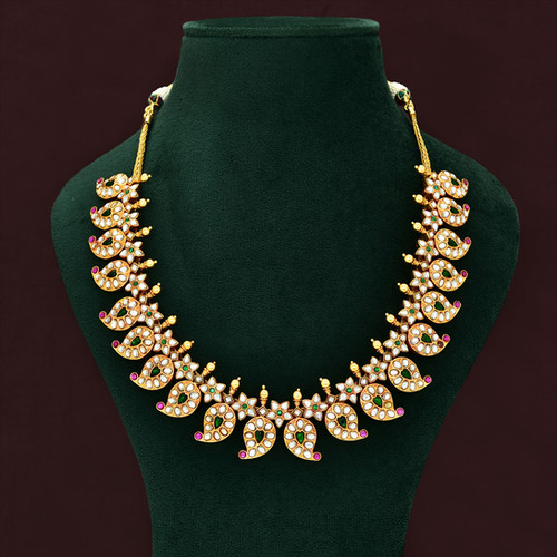 Designer Mango Kempu Necklace | Anuraaga Fine Silver