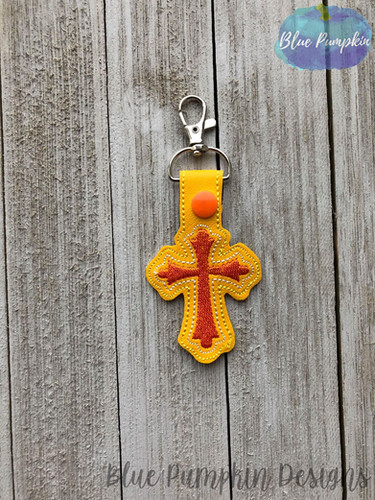 Celtic Cross Key Fob | Blue Pumpkin Vinyl