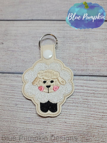 Sheep Key Fob | Blue Pumpkin Vinyl