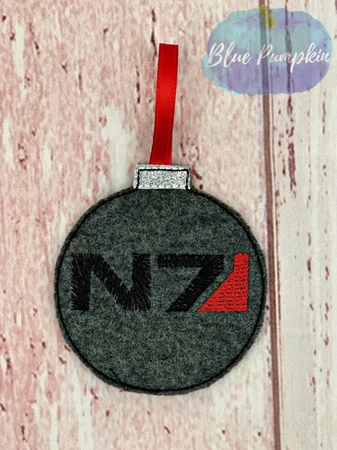 Mass Effect N7 Ornament Design | Blue Pumpkin Vinyl