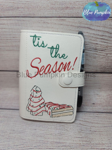 Tis Season 5x7 Mini Comp ITH Notebook Cover | Blue Pumpkin Vinyl