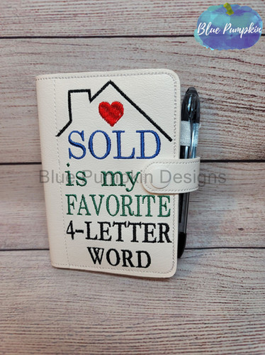 SOLD TAB 5x7 Mini Comp ITH Notebook Cover | Blue Pumpkin Vinyl