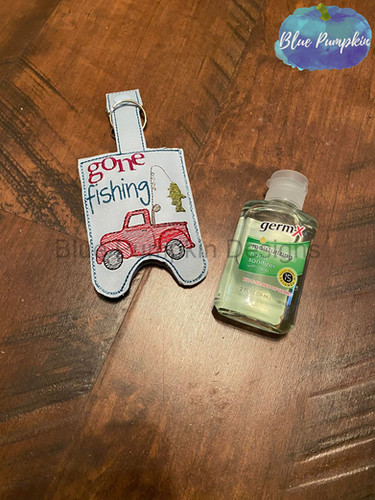 Gone Fishing 2oz Hand Sanitizer Holder | Blue Pumpkin Vinyl