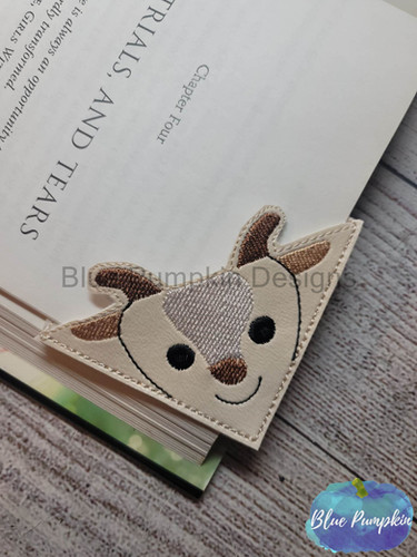 Goat Corner ITH Bookmark | Blue Pumpkin Vinyl