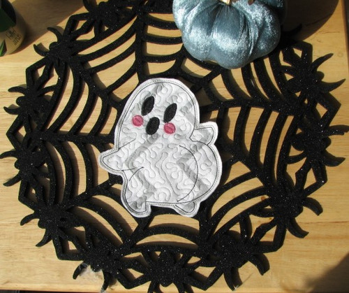 Cheeky Ghost Coaster Snack Mat | Blue Pumpkin Vinyl