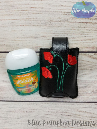 Poppy Stem Hand Sanitizer Holder | Blue Pumpkin Vinyl