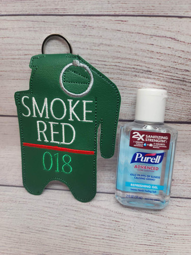 Red Smoke Canister 2oz Hand Sanitizer Holder | Blue Pumpkin Vinyl