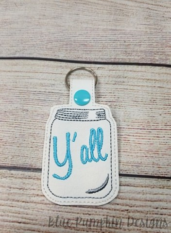 Jar Yall Key Fob | Blue Pumpkin Vinyl