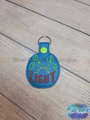 Be the Light Key Fob | Blue Pumpkin Vinyl