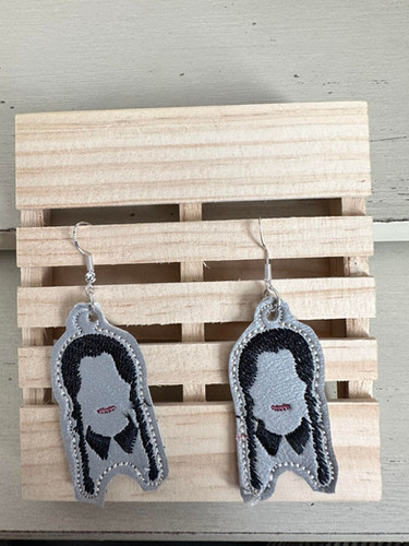 Wednesday Earrings | Blue Pumpkin Vinyl